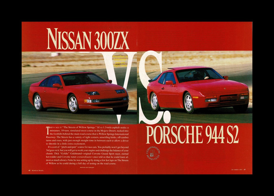 1990 Nissan 300ZX Vs. Porsche 944 Original Magazine Road Test - Etsy