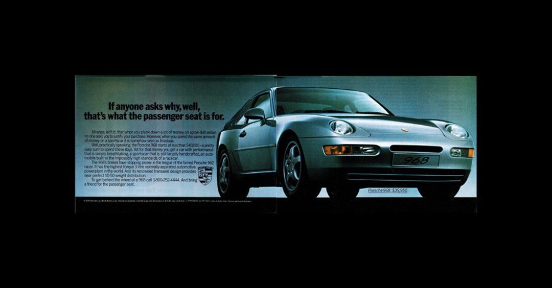 1993 Porsche 968 Original Magazine Ad - Etsy