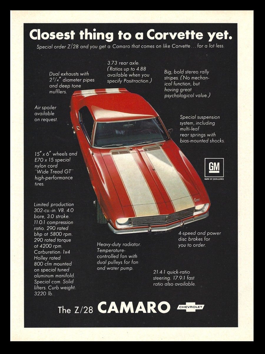 Collectibles Advertisements 1998 Chevy Camaro Z28 Original Retro ...