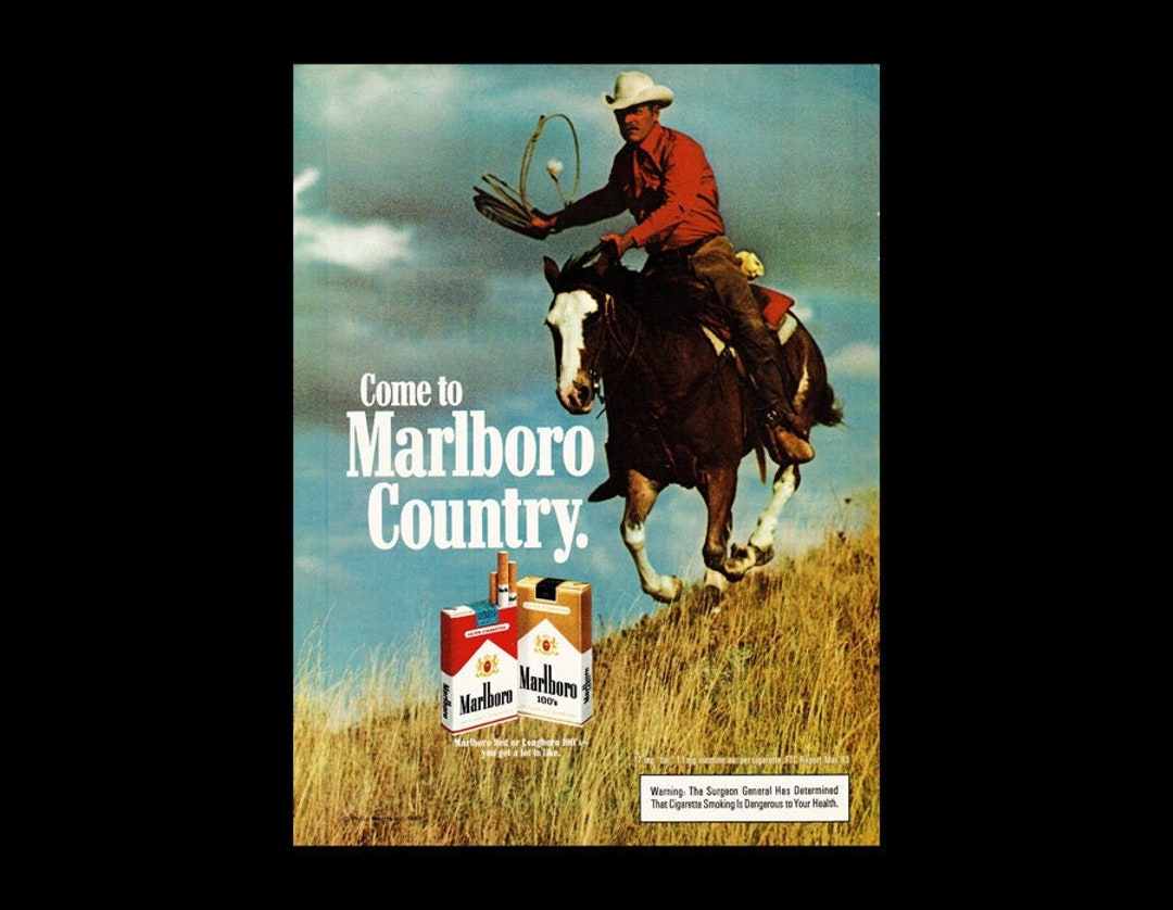 1983 Marlboro Cigarettes Marlboro Man Original Magazine Ad - Etsy