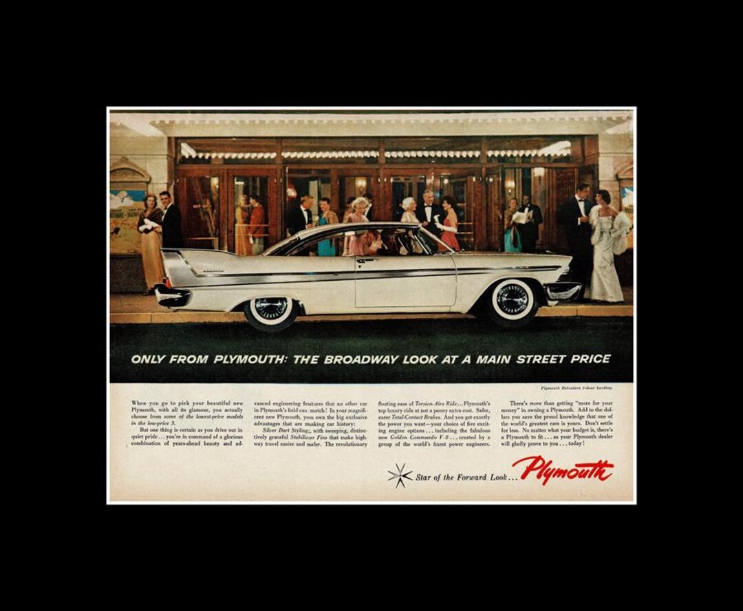 1957 Plymouth Fury Original Magazine Ad - Etsy