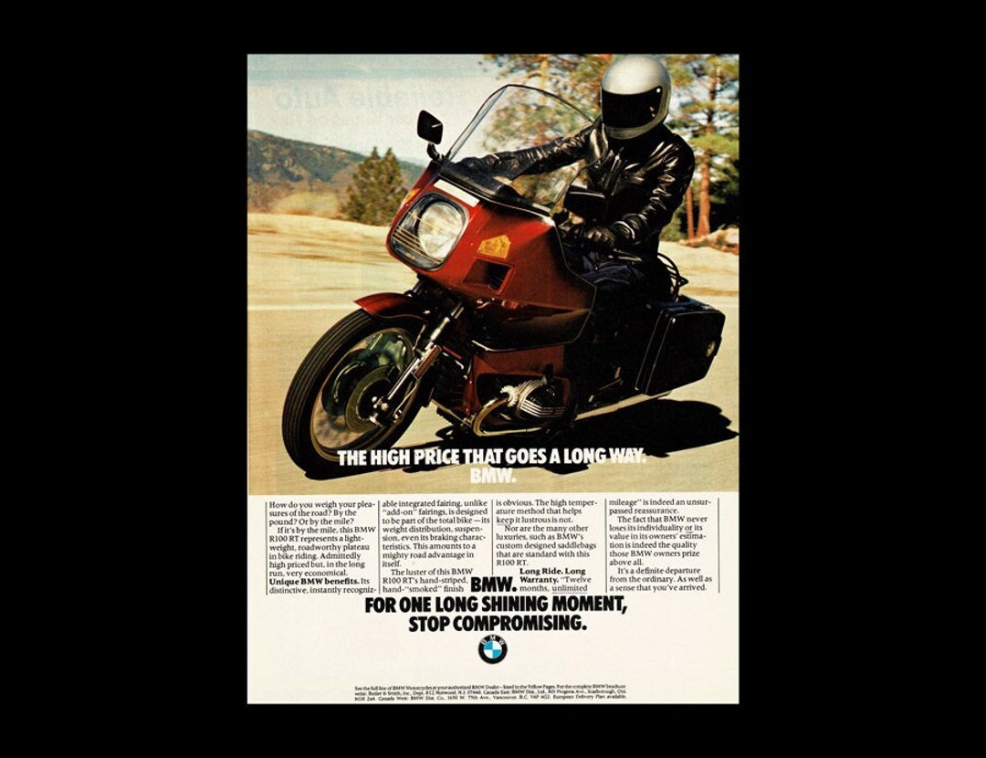 BMW R100 RT Motorcycle Original Magazine Ad - Etsy