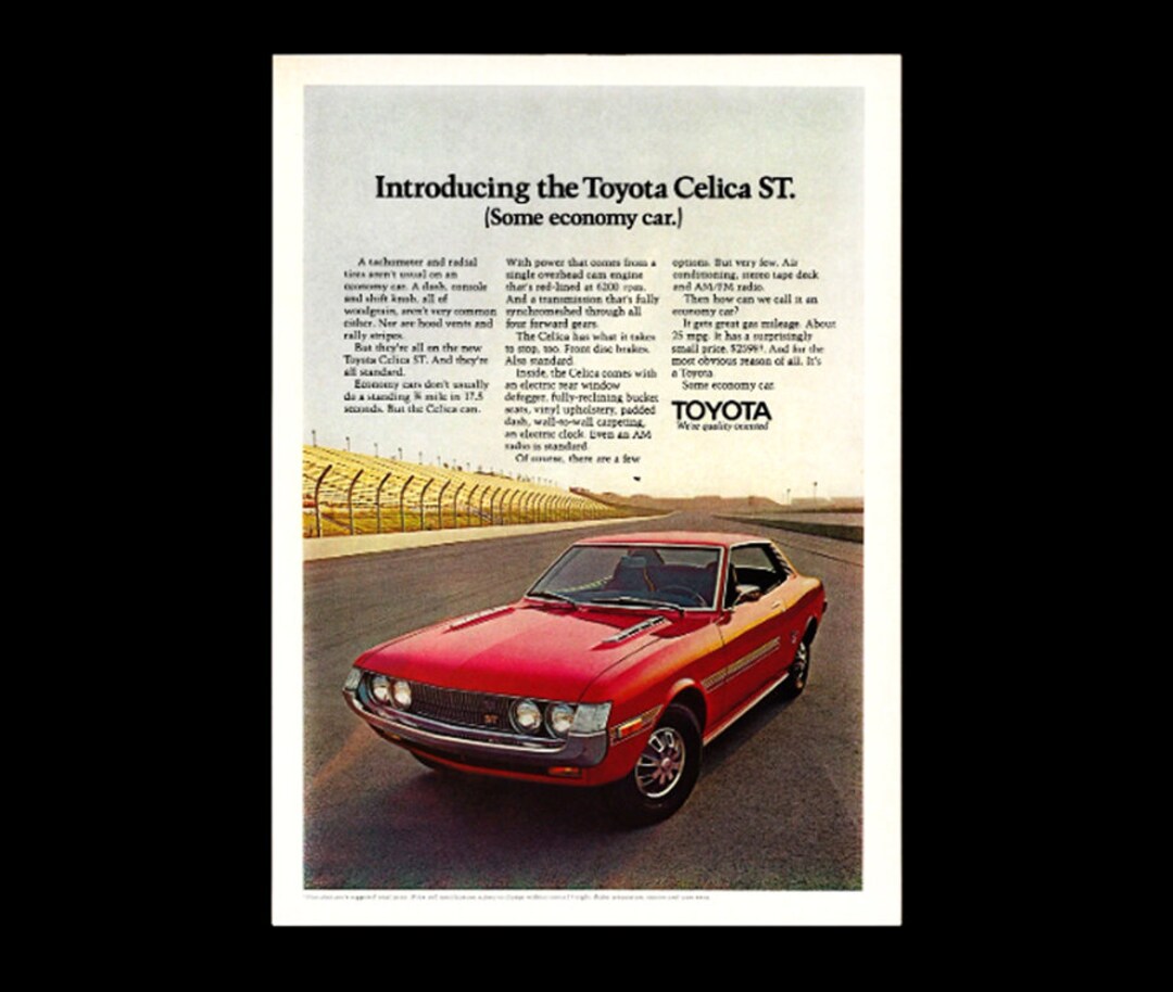 1972 Toyota Celica Original Magazine Ad - Etsy