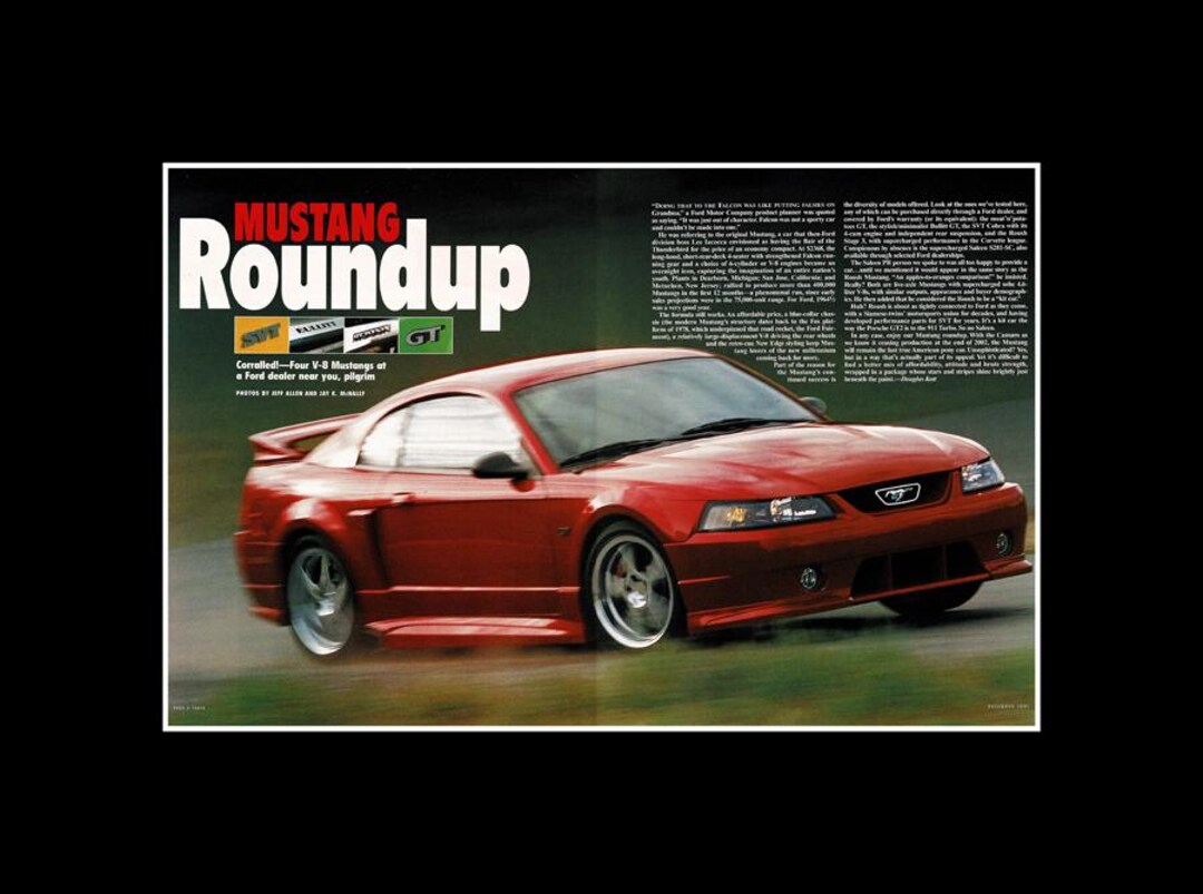 2002 Ford Mustang GT Original Magazine Comparison Road Test - Bullitt ...