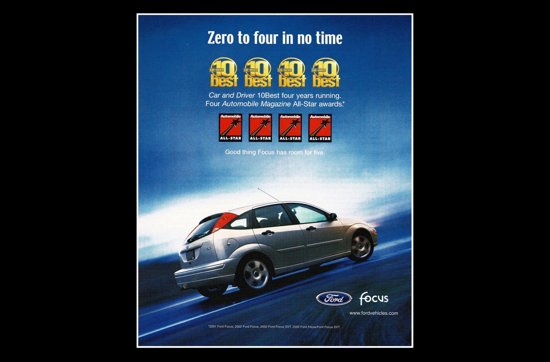 2003 Ford Focus Original Magazine Ad - Etsy