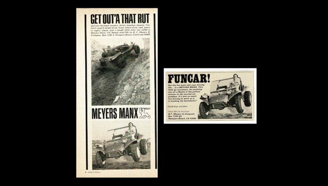 TWO 1960's Meyers Manx Dune Buggy Original Magazine Ads - Etsy