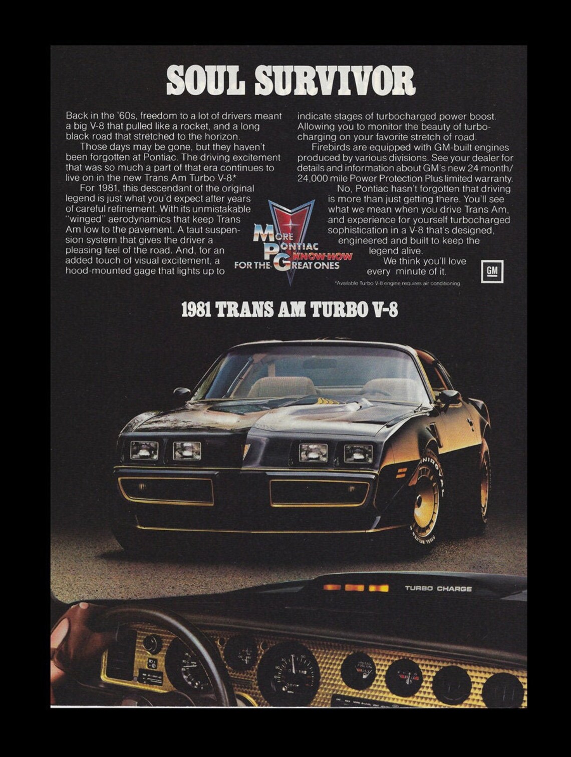 1981 Pontiac Firebird Trans Am Original Magazine Ad - Etsy