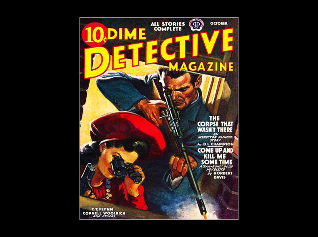 1940's Dime Detective Pulp Magazine Cover Poster Print - Retro Pulp ...
