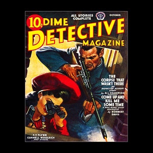 1940's Dime Detective Pulp Magazine Cover Poster Print - Retro Pulp ...