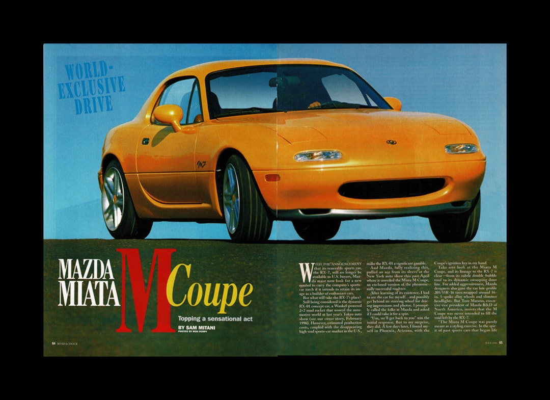 1996 Mazda M Coupe Concept Car Magazine Feature Article - Etsy