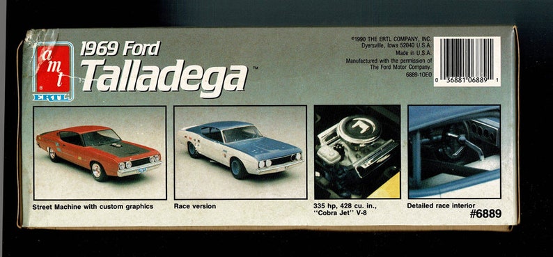 1969 Ford Torino Talladega Vintage Model Kit 1/25 Scale - Etsy