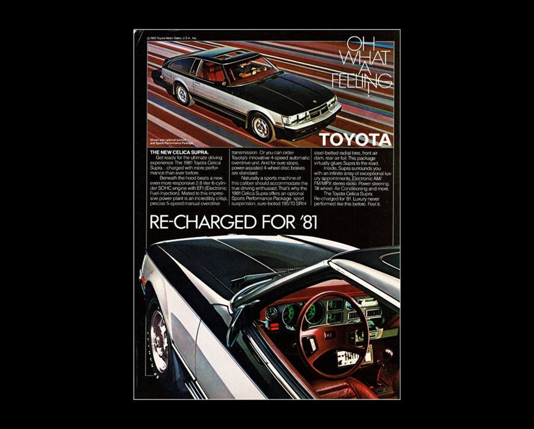 1981 Toyota Supra Original Magazine Ad - Etsy