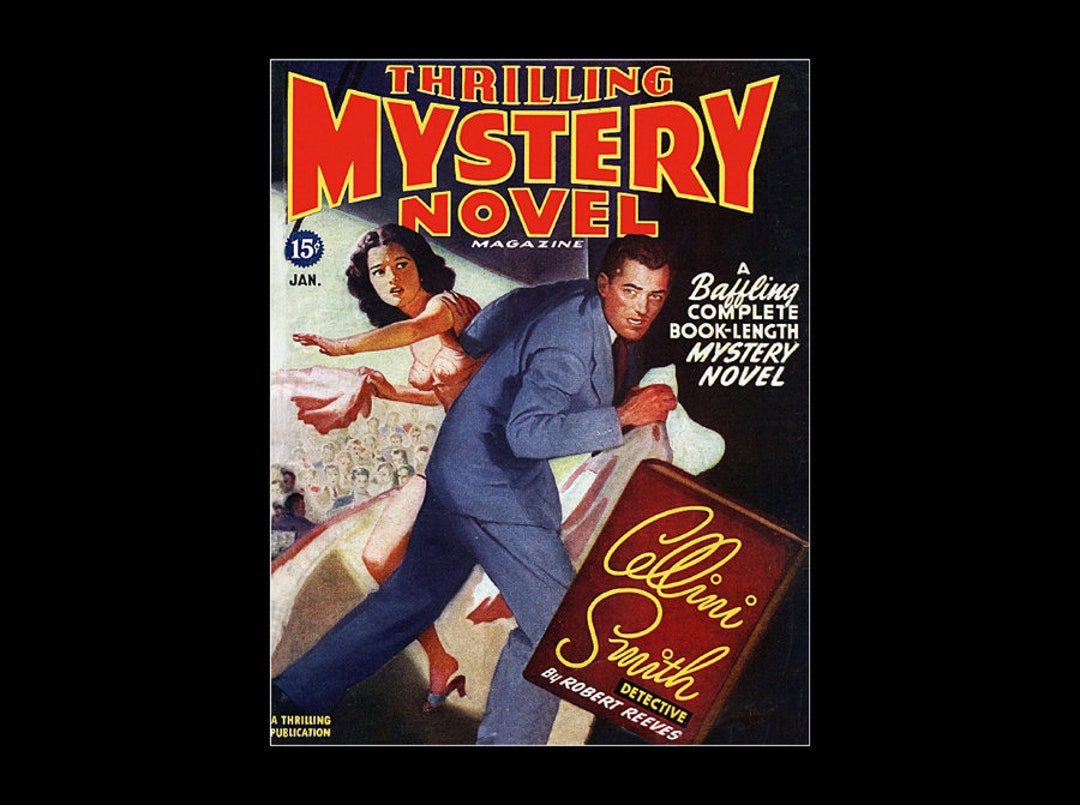 1940's Thrilling Mystery Detective Pulp Magazine Cover Poster Art Print ...