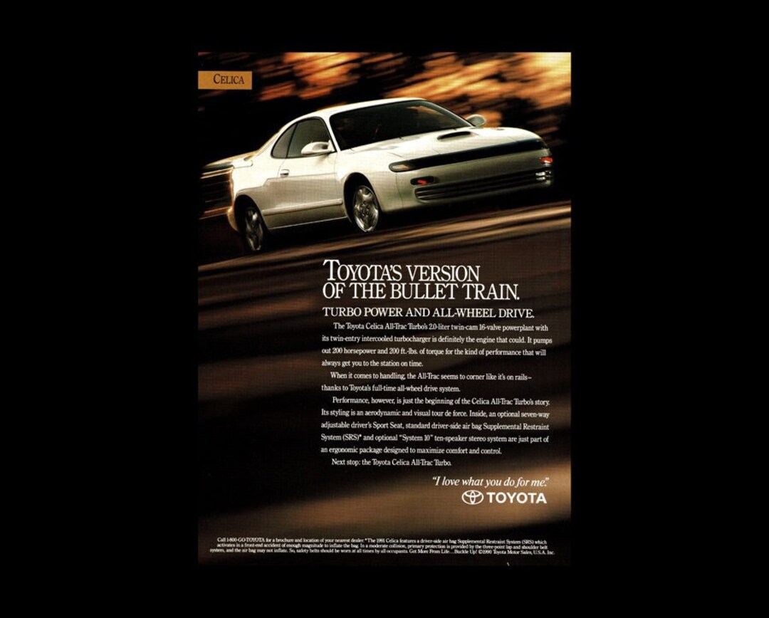 1990 Toyota Celica Original Magazine Ad - Etsy