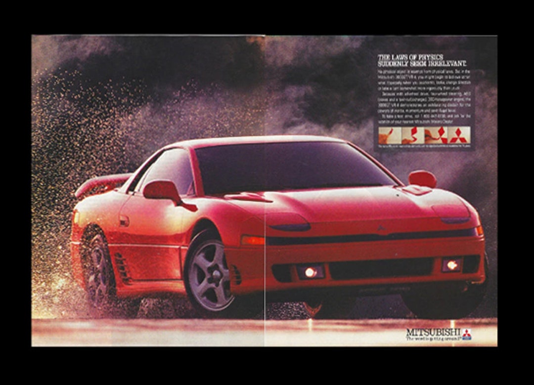 1993 Mitsubishi 3000GT VR-4 Original Magazine Ad - Etsy