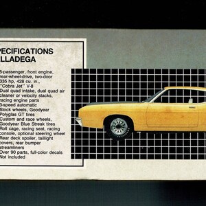 1969 Ford Torino Talladega Vintage Model Kit 1/25 Scale - Etsy