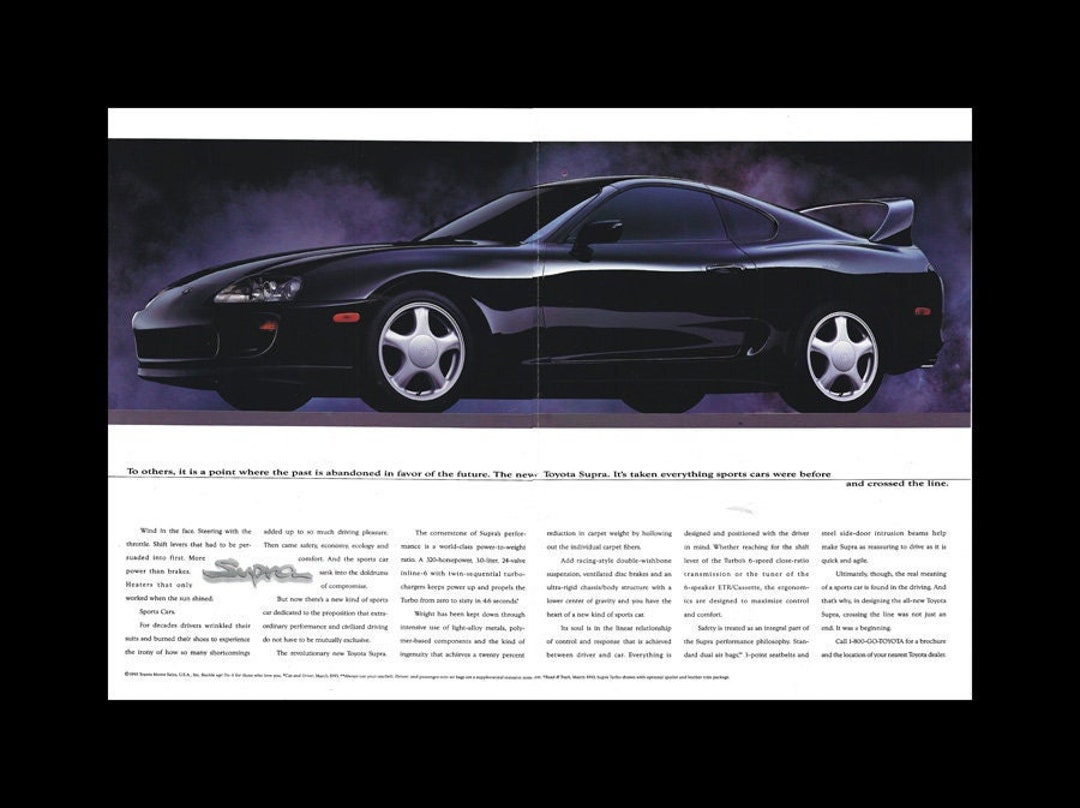 1993 Toyota Supra Original Magazine Ad - Etsy