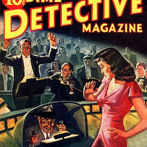 1940's Dime Detective Pulp Magazine Cover Poster Art Print - Etsy