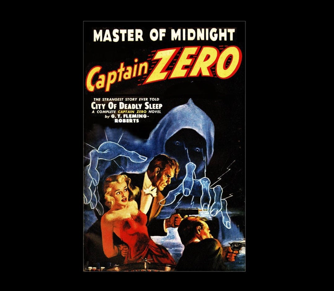 1940's Captain Zero Science Fiction Pulp Magazine Cover Poster Print ...
