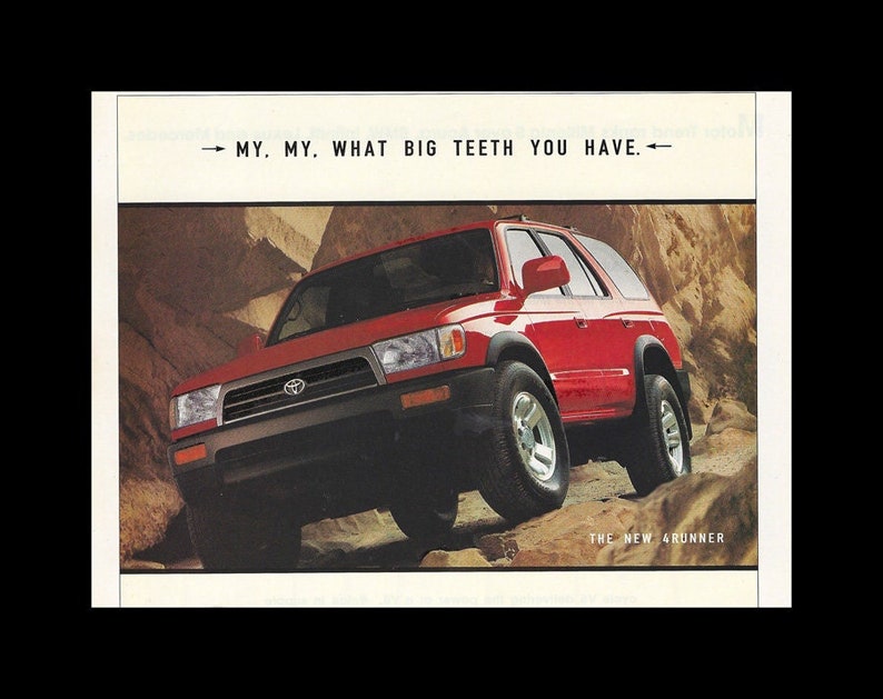 1996 Toyota 4runner Original Magazine Ad - Etsy