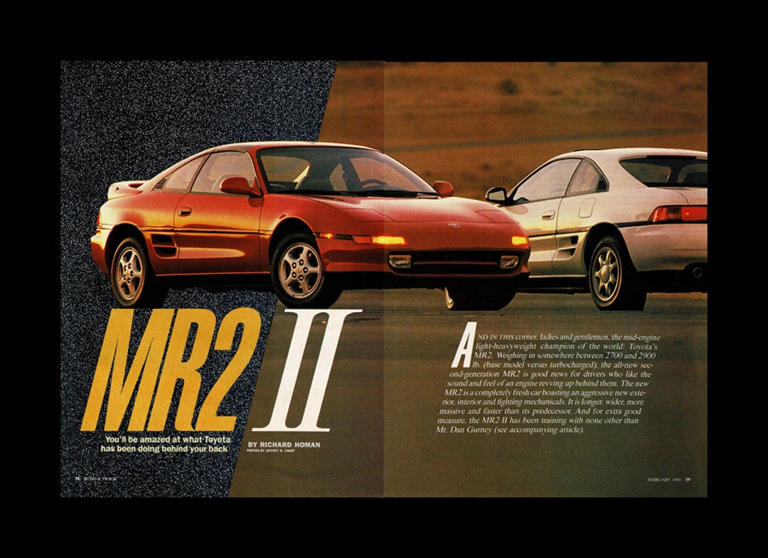 1990 Toyota MR2 Original Magazine Road Test - Etsy