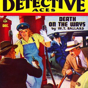 1940's Ten Detective Aces Pulp Magazine Cover Poster Print - Retro Pulp ...