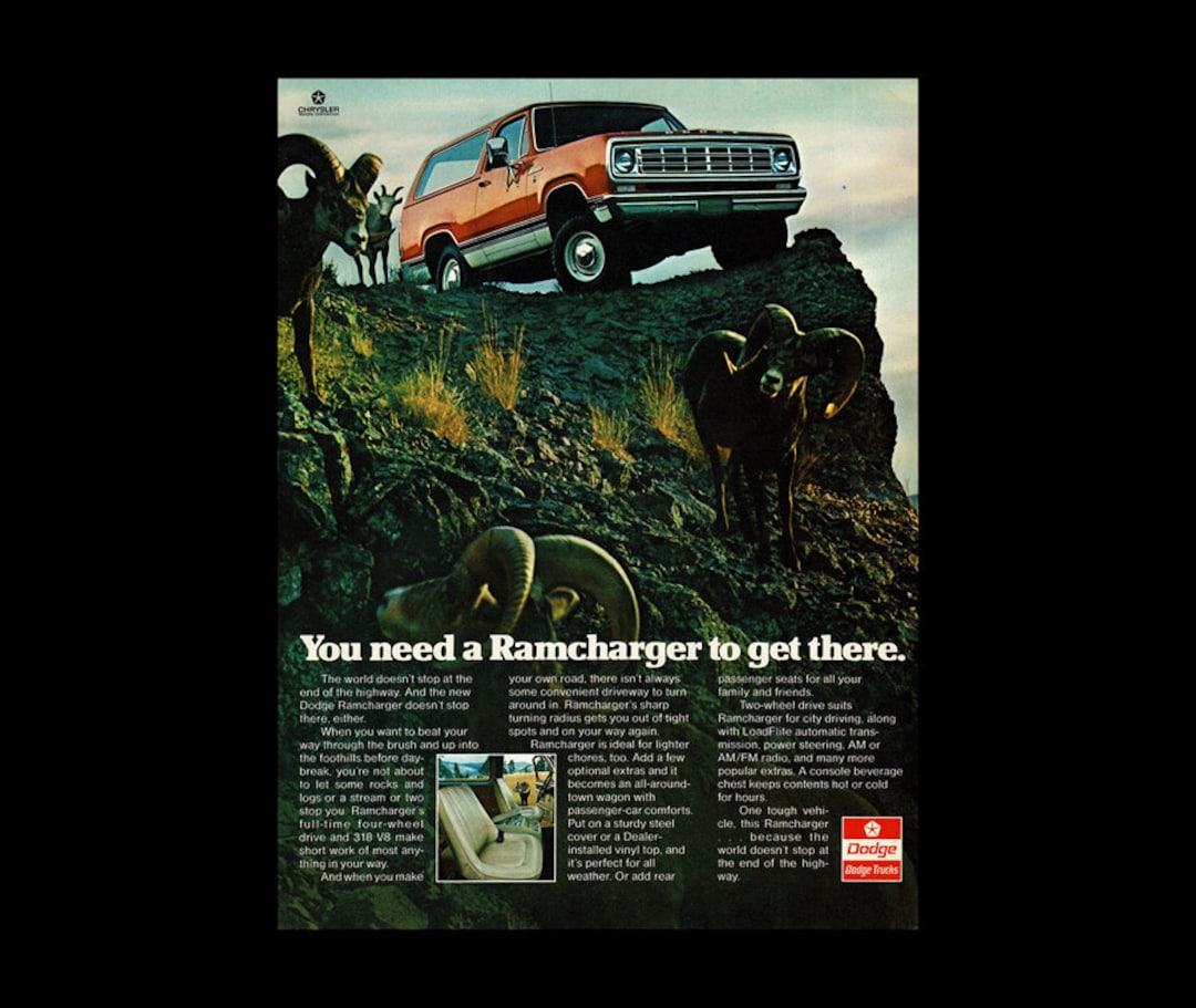 1983 Dodge Ramcharger 4 X 4 Truck Original Magazine Ad - Etsy