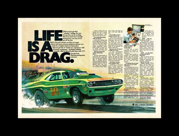 Dodge Challenger Pro Stock Drag Car Original Retro Magazine Ad - Etsy