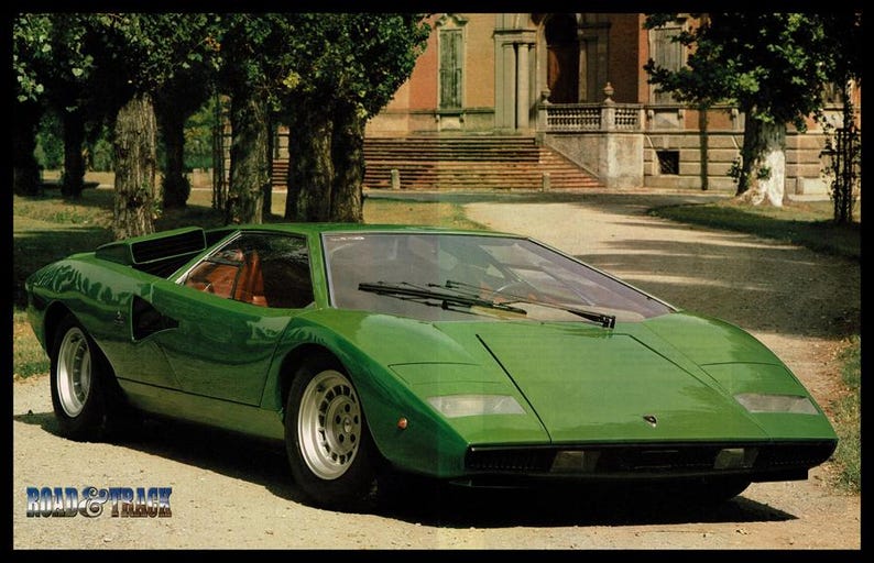 Lamborghini Countach Prototype Original Magazine Historical Feature ...