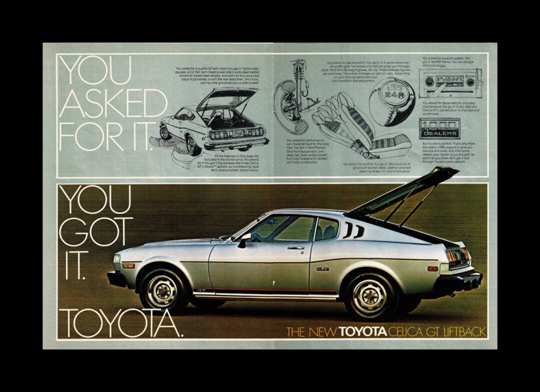 1976 Toyota Celica Original Magazine Ad - Etsy