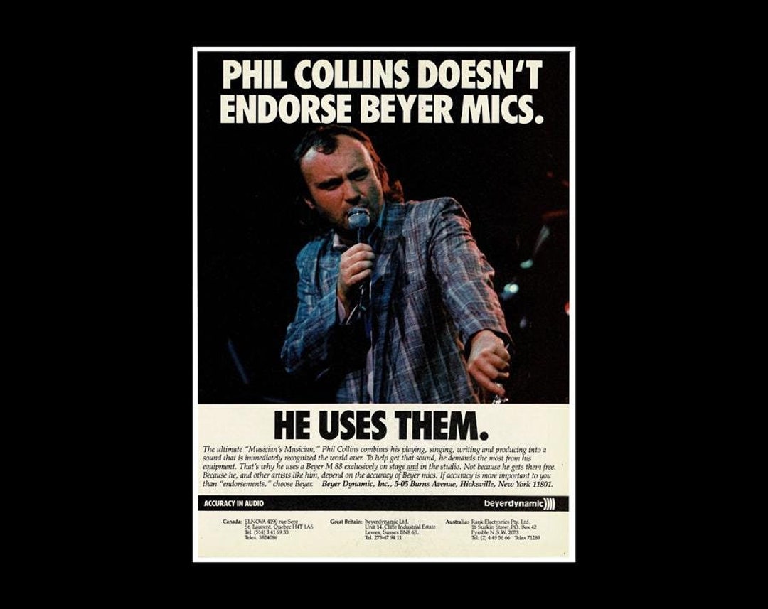 1986 Phil Collins Original Magazine Ad - Etsy