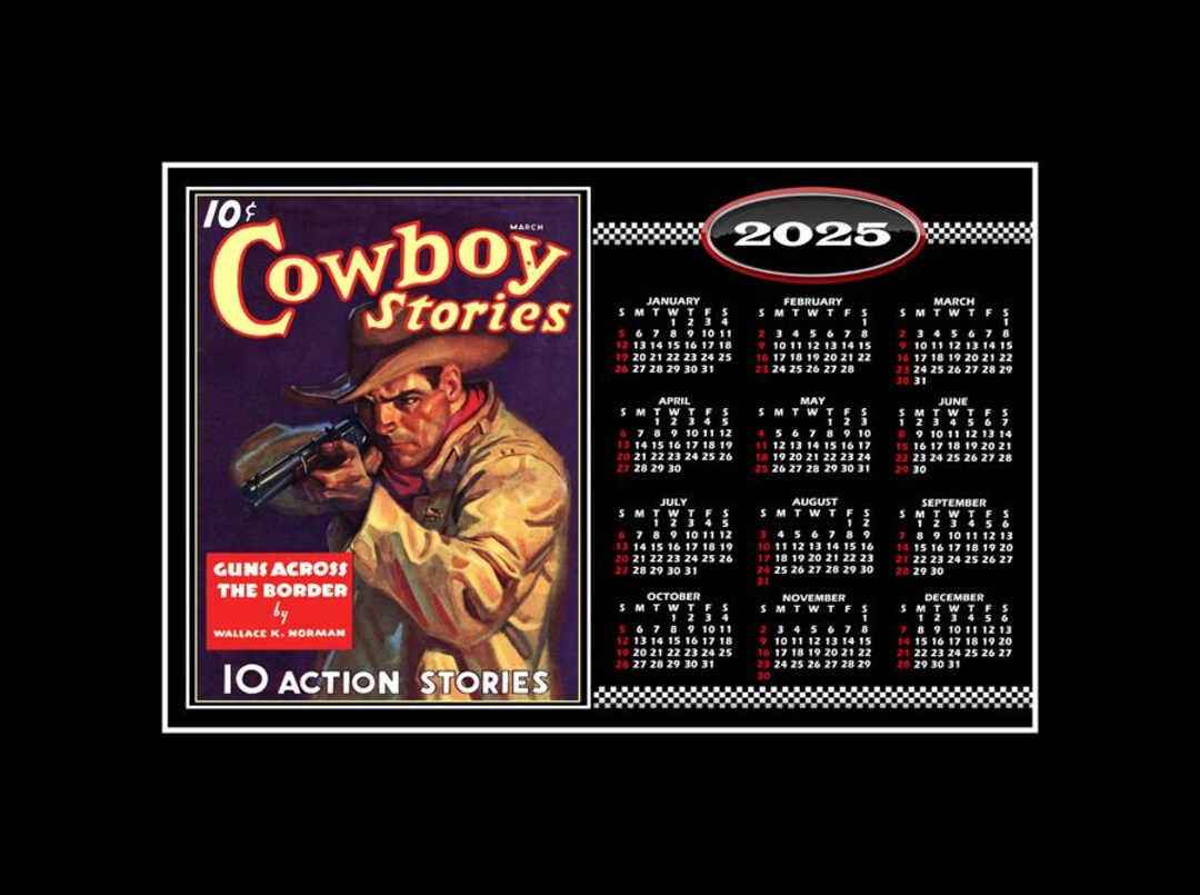 1930's Cowboy Stories Pulp Magazine Cover Art 2025 Single Sheet 11x17 ...
