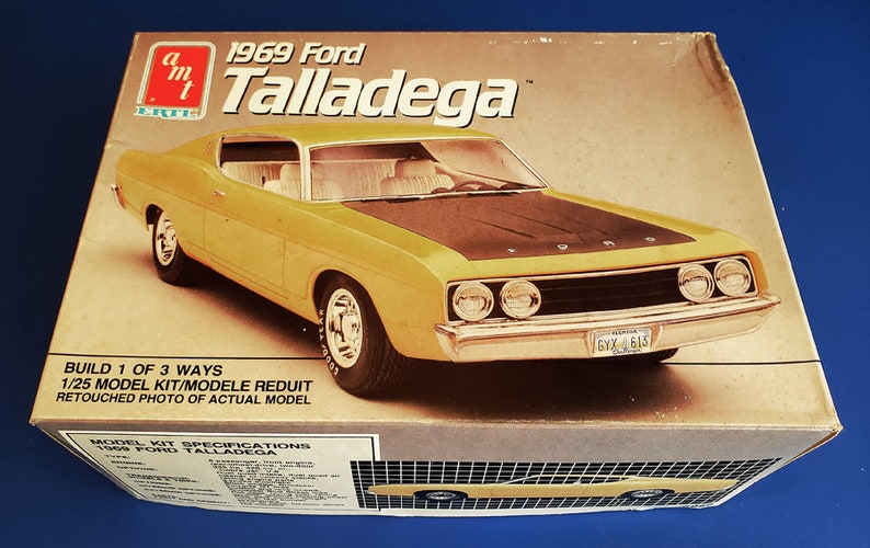1969 Ford Torino Talladega Vintage Model Kit 1/25 Scale - Etsy