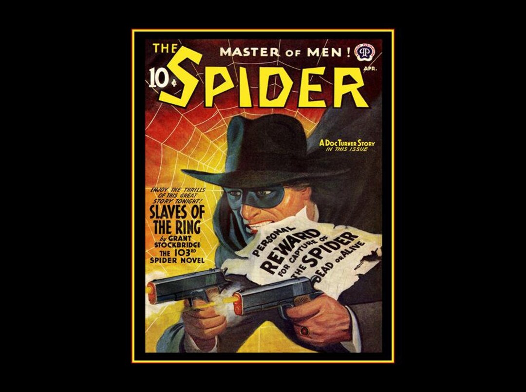 1940's the Spider Mystery Detective Pulp Magazine Cover Poster Art ...