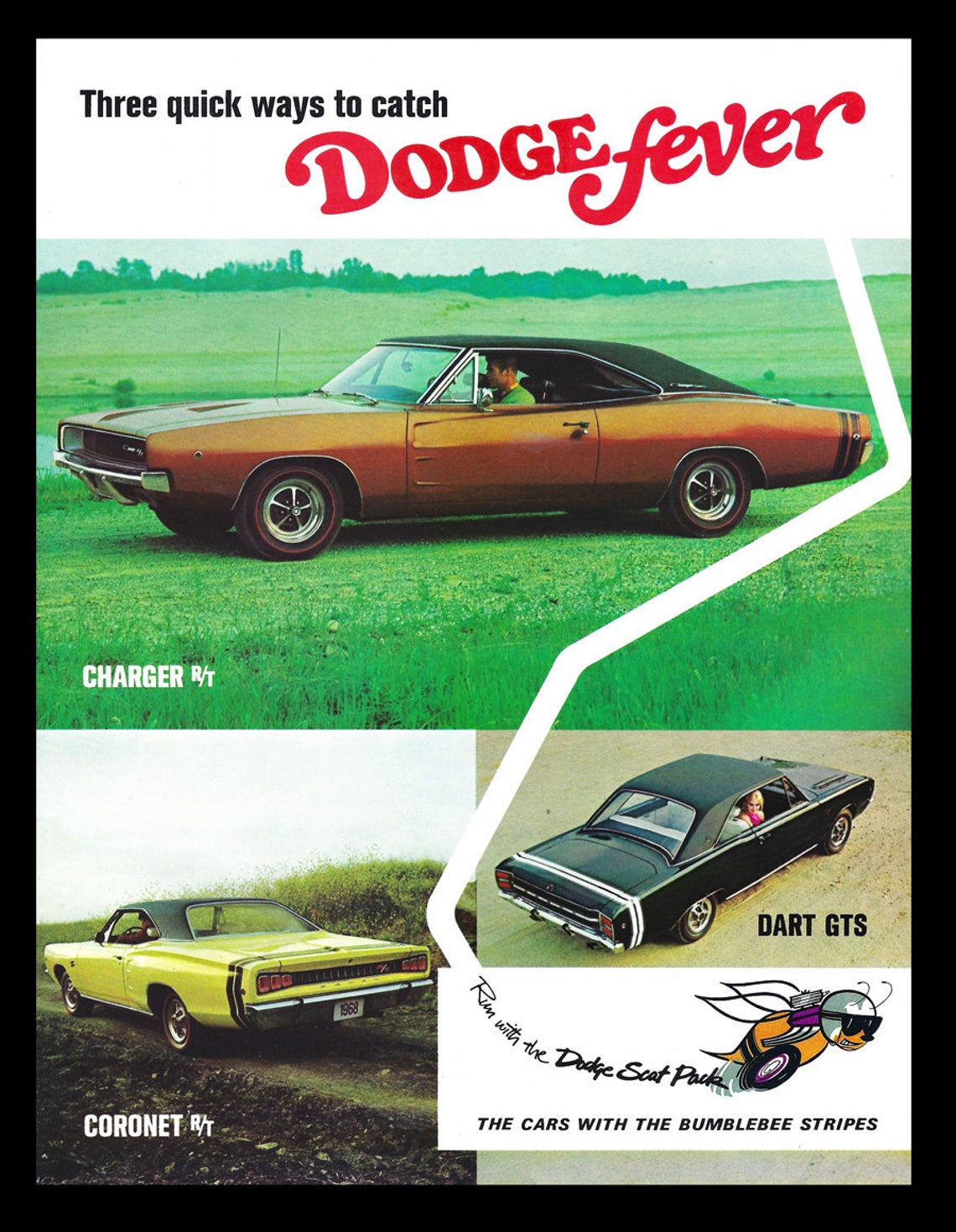 1968 Dodge Charger R/T Original Retro Magazine Ad 8 Page | Etsy