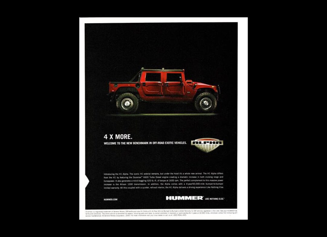 Hummer H1 Alpha Original Magazine Ad - Etsy
