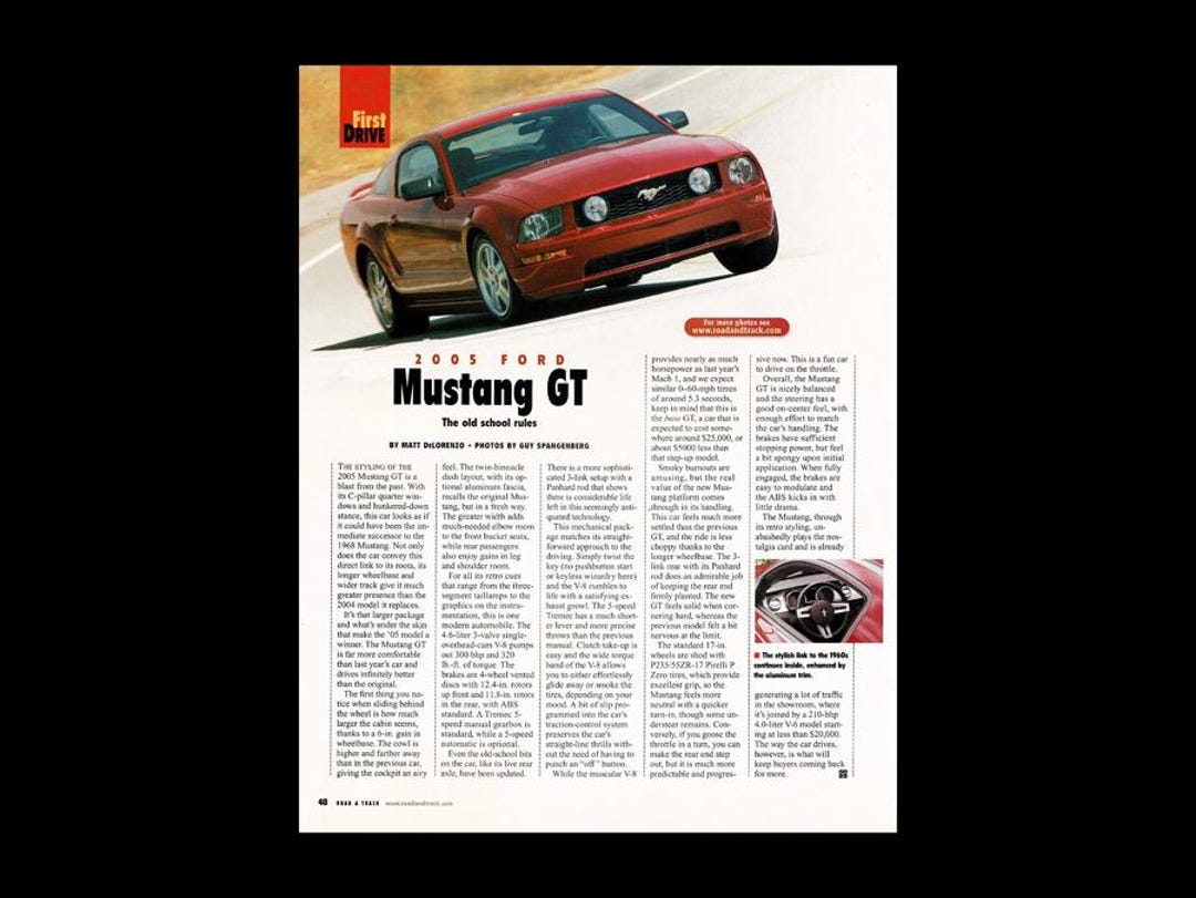 Ford Mustang GT Original Magazine "first Drive" Preview Road Test - Etsy