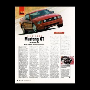 Ford Mustang GT Original Magazine "first Drive" Preview Road Test - Etsy