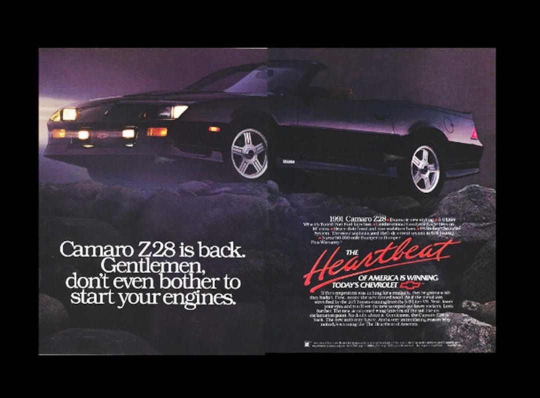 1991 Chevy Camaro Z28 Original Magazine Ad - Etsy