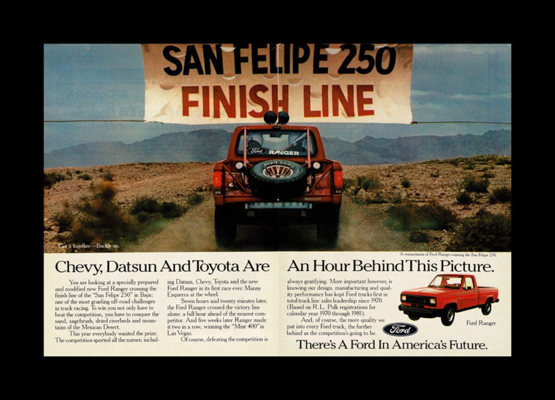 1983 Ford Ranger 4x4 Original Magazine Ad - Baja off Road Race Truck - Etsy