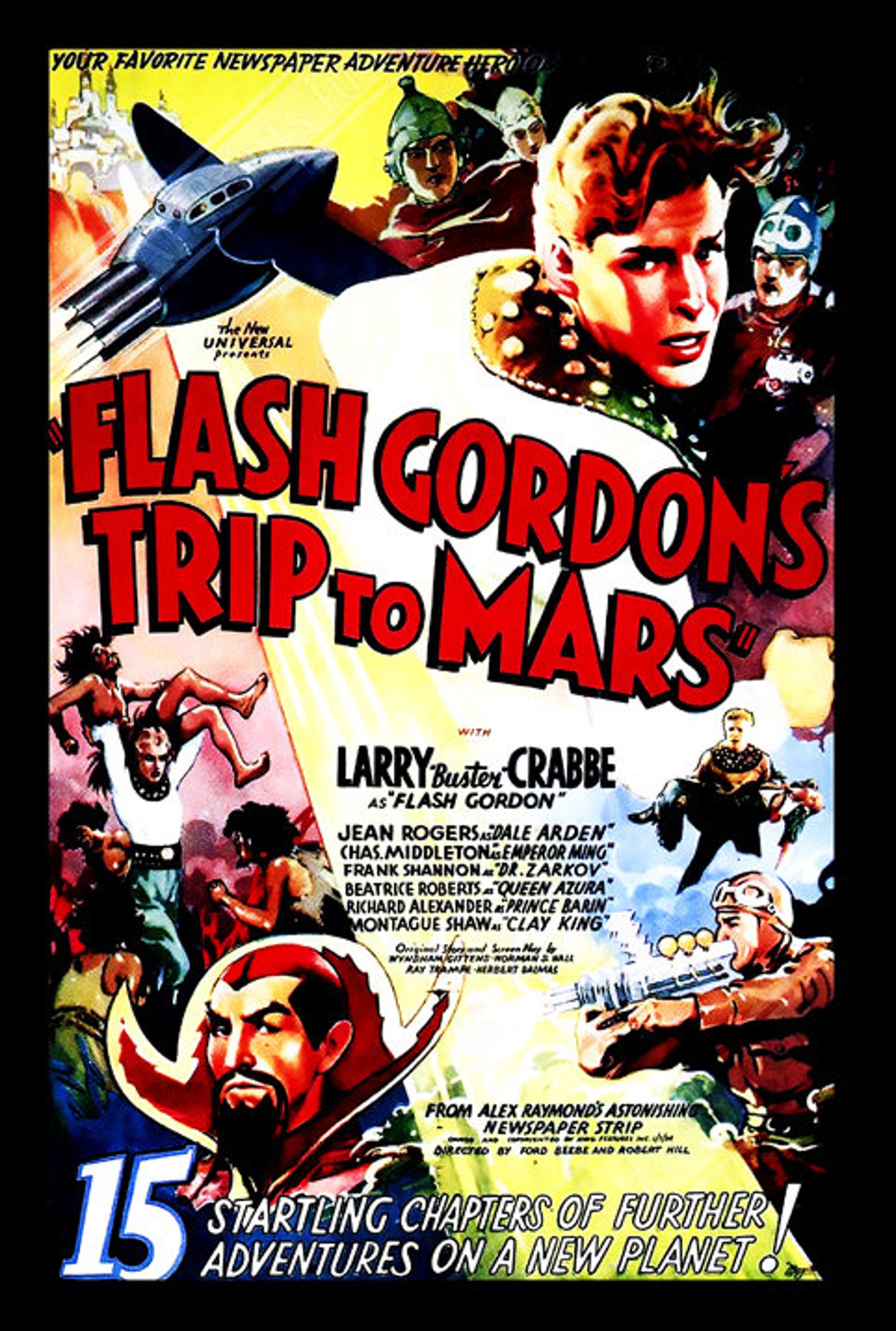 1938 Flash Gordon "trip to Mars" Science Fiction Movie Serial Poster ...
