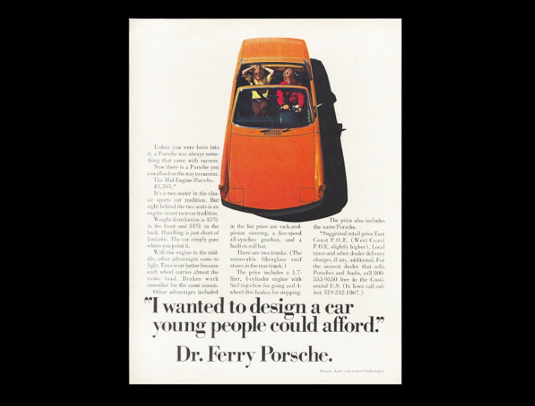 1971 Porsche 914 Original Magazine Ad - Etsy