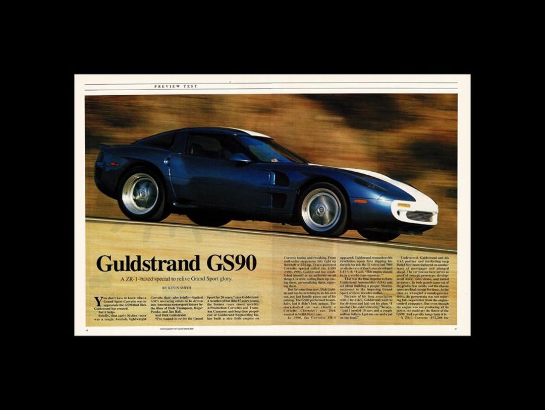 1995 Chevy Corvette ZR1 / Guldstrand GS90 Original Magazine Road Test ...
