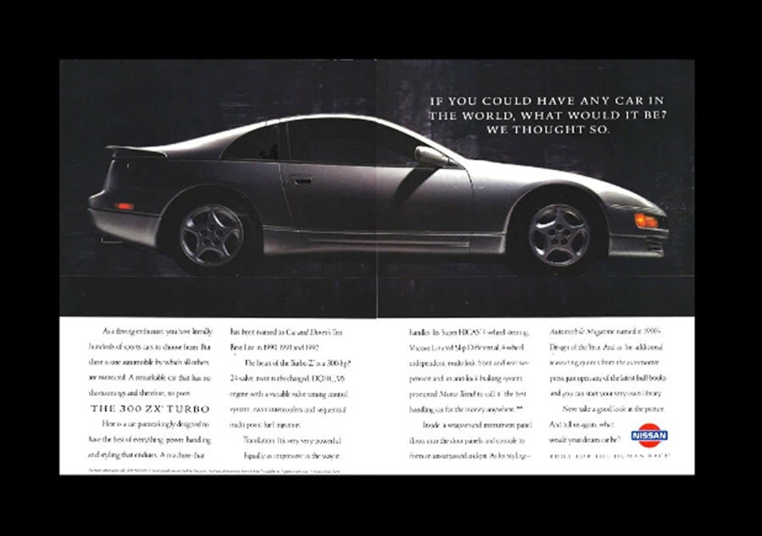 1992 Nissan 300ZX Turbo Original Magazine Ad - Etsy