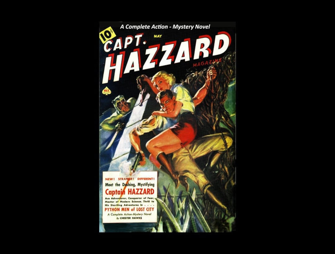 1940's Captain Hazzard Science Fiction Pulp Magazine Cover Poster Print ...