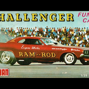 Johan Dodge Challenger Funny Car Drag Racer Vintage Model Kit 1/25 ...