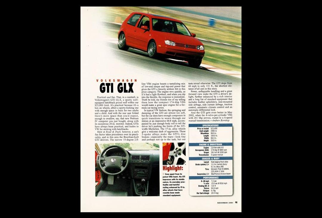 2002 VW Golf GTI Original Magazine Mini Road Test - Etsy