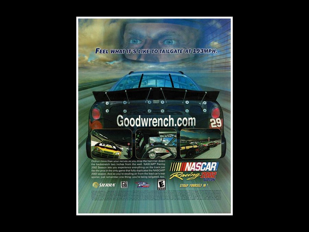 2002 NASCAR Stock Car Racing Season Video Game Original Magazine Ad - Etsy
