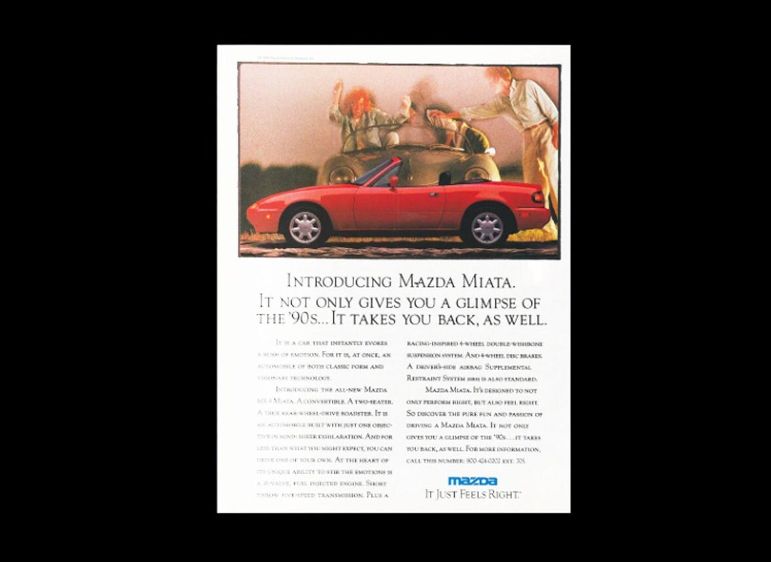 1990 Mazda Miata Original Magazine Ad - Etsy