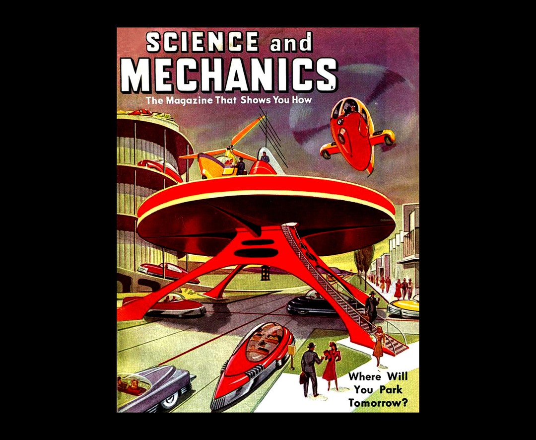 Science and Mechanics Vintage Pulp Magazine Cover Poster Art Print ...